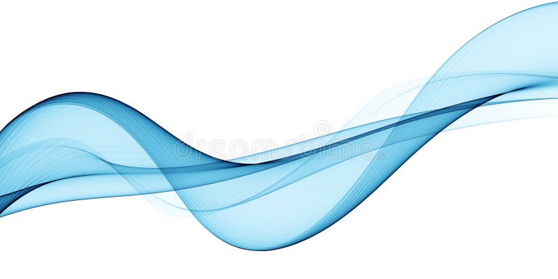 Blue Abstract Wave. Magic Line Design. Flow Curve Motion Element Stock ...