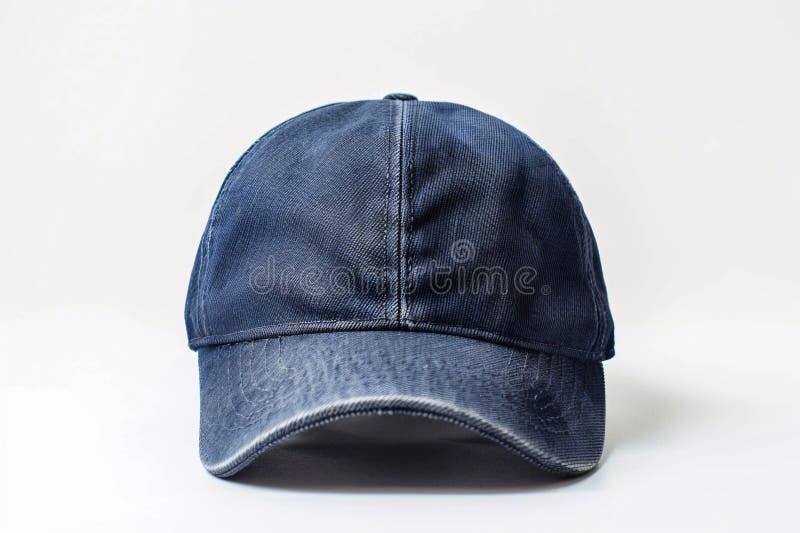 Beautiful Blue Baseball Cap with Copy Space Over White Background Stock ...