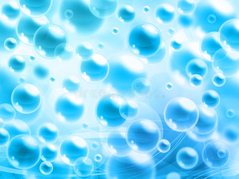 Beautiful Blue Bubbles Background Stock Illustration - Illustration of ...