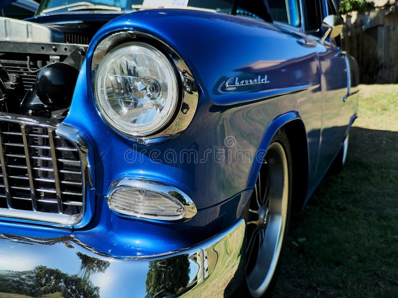 Beautiful 1957 Blue Chevy Bel-Air Editorial Stock Photo - Image of ...