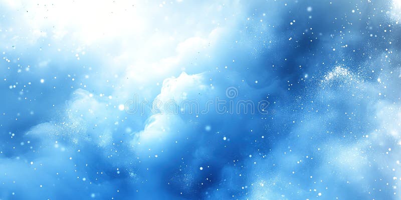 Beautiful Blue Cloud Formation with Sparkling Particles Creating a ...