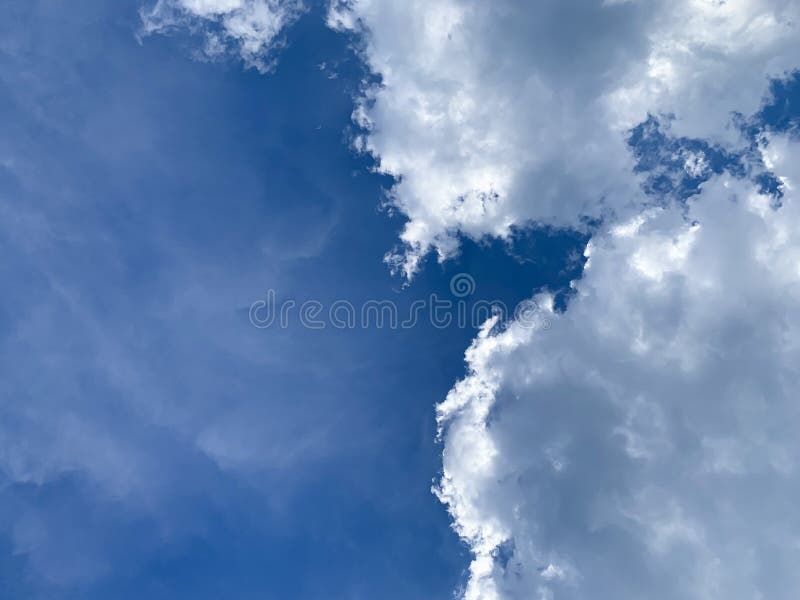 Beautiful of Blue Cloud Sky on Bottom View Stock Image - Image of cloud ...