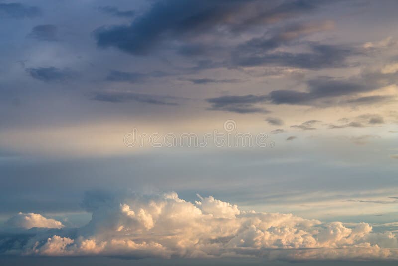 Beautiful Blue Cloudscape Background Stock Image - Image of horizon ...