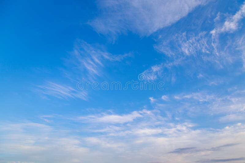 Beautiful Blue Cloudy Sky in Windy Weather. Background or Blank Stock ...