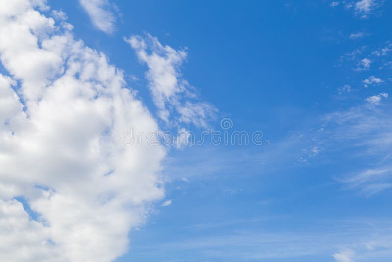 Beautiful Blue Cloudy Sky in Windy Weather. Background or Blank Stock ...