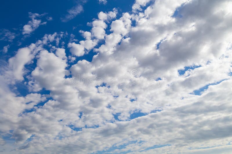 Beautiful Blue Cloudy Sky in Windy Weather. Background or Blank Stock ...