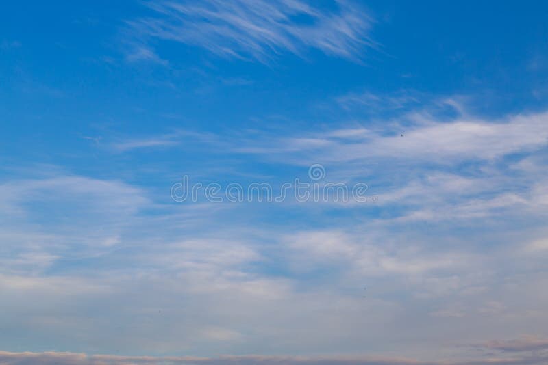 Beautiful Blue Cloudy Sky in Windy Weather. Background or Blank Stock ...