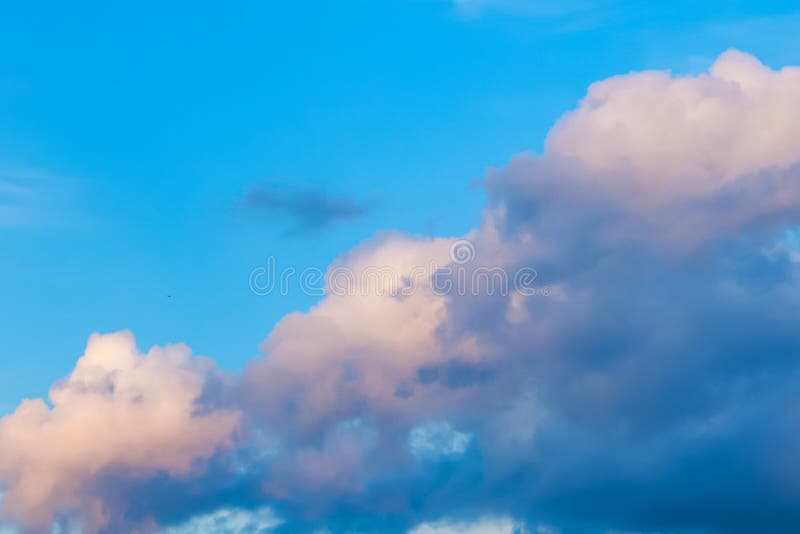 Beautiful Blue Cloudy Sky in Windy Weather. Background or Blank Stock ...