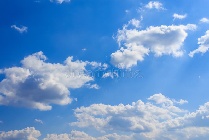 Beautiful Blue Cloudy Sky in Windy Weather. Background or Blank Stock ...