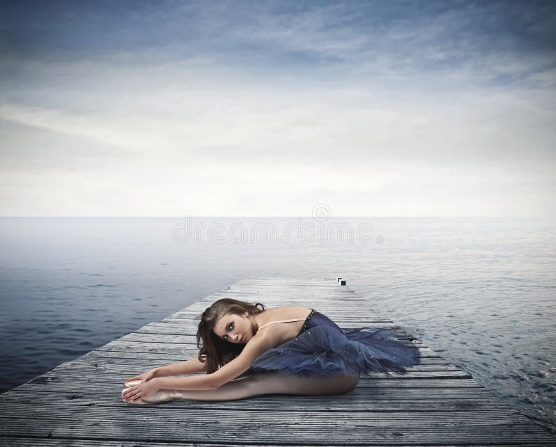 Redhead Woman Dancer in Dust Stock Photo - Image of fitness, lifestyle ...