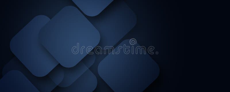 Blue Dark Modern Rectangle Background Stock Illustration - Illustration ...