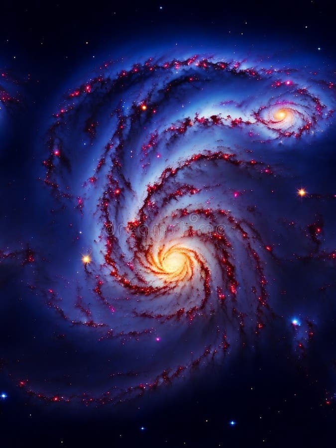 Beautiful Blue Dark Space in World Stock Illustration - Illustration of ...