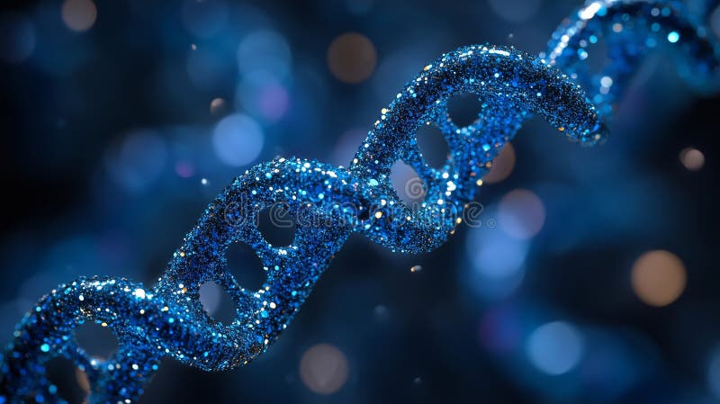Beautiful Blue DNA Structure Illustrating Molecular Science Stock Image ...