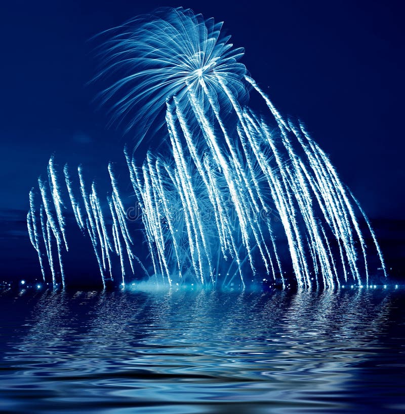 Beautiful blue firework stock image. Image of fire, fantastic - 22112661