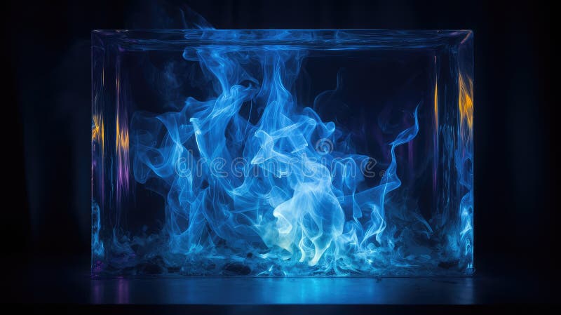 Beautiful Blue Flame Background Stock Illustration - Illustration of ...