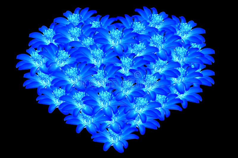 Blue Heart of Roses stock photo. Image of background - 18077068