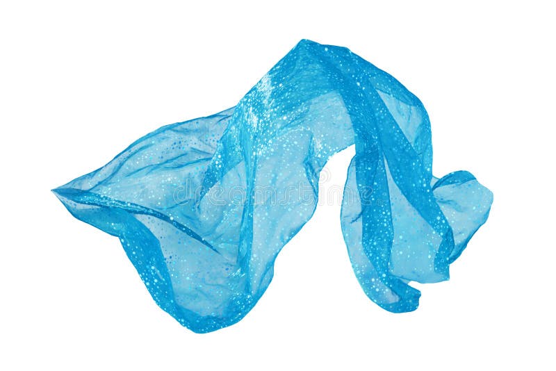 Beautiful Blue Flowing Cloth Flying in the Wind Stock Image - Image of ...