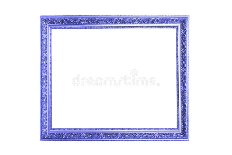 Beautiful Blue Frame Isolated On White Background Stock Photo - Image ...