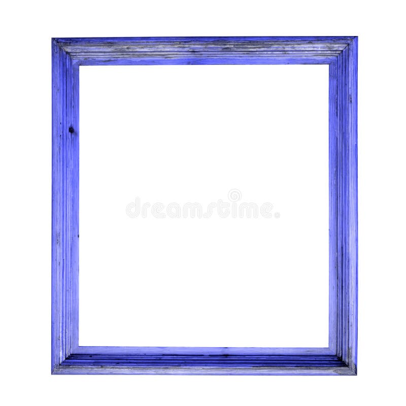 Beautiful Blue Frame Isolated on White Background Stock Image - Image ...