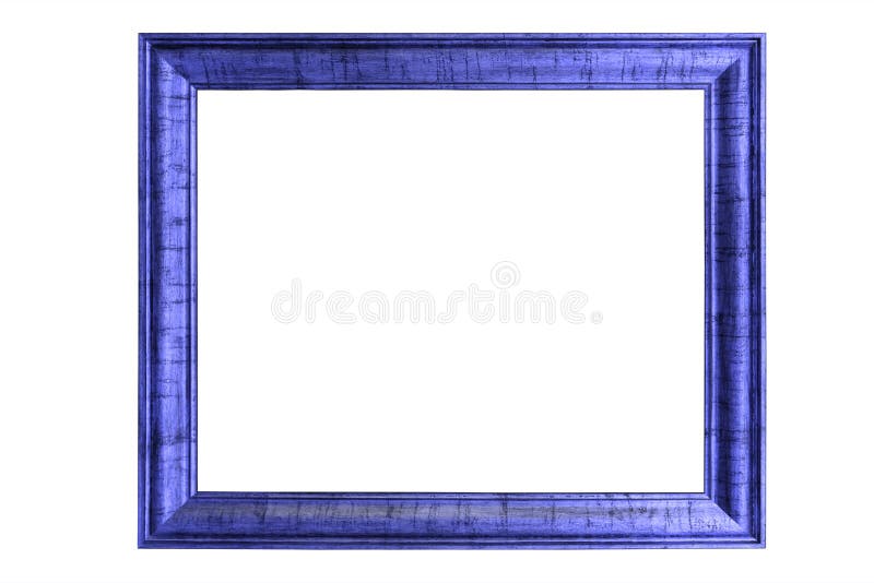 Beautiful Blue Frame Isolated on White Background Stock Photo - Image ...