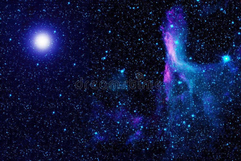 A Beautiful Blue Galaxy in Deep Space. Elements of this Image Furnished ...