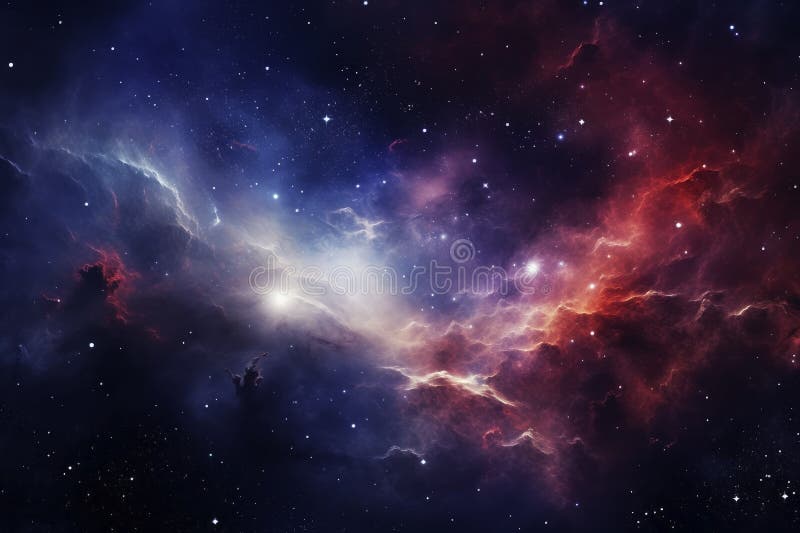 Beautiful Blue Galaxy. Generative AI Stock Illustration - Illustration ...