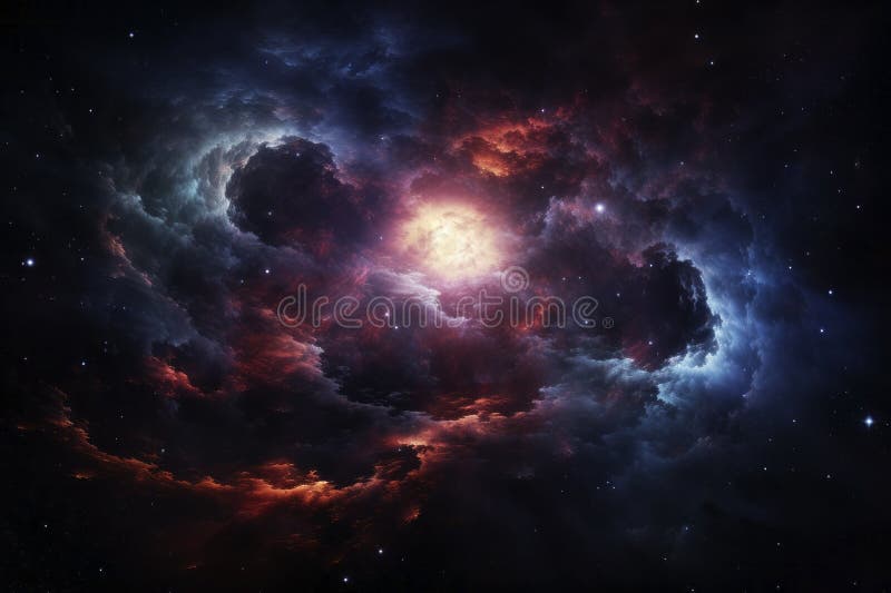 Beautiful Blue Galaxy. Generative AI Stock Illustration - Illustration ...
