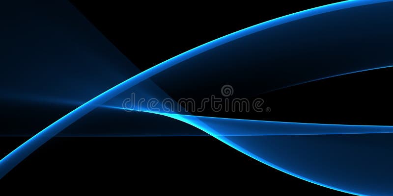 Blue Glowing Curve in Space Stock Illustration - Illustration of motion ...