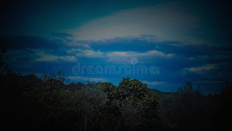 Beautiful blue horizon stock image. Image of nature - 204470075