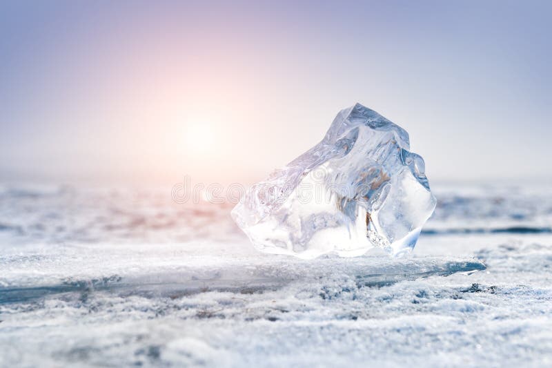 Beautiful Blue Icicle at Sunset Stock Photo - Image of nature ...