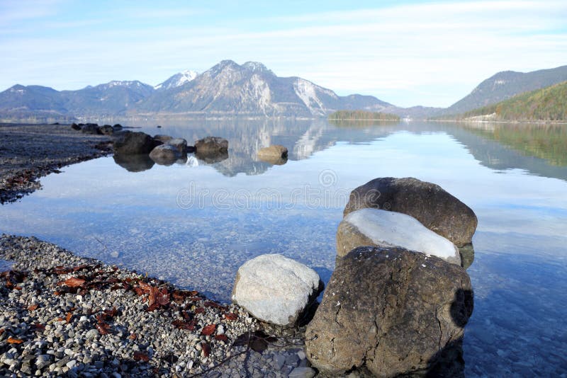 Beautiful blue lake stock photo. Image of highlands - 156690540