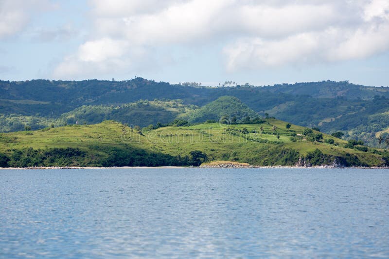 Beautiful Blue Ocean with White Sand Beach. Stock Image - Image of ...