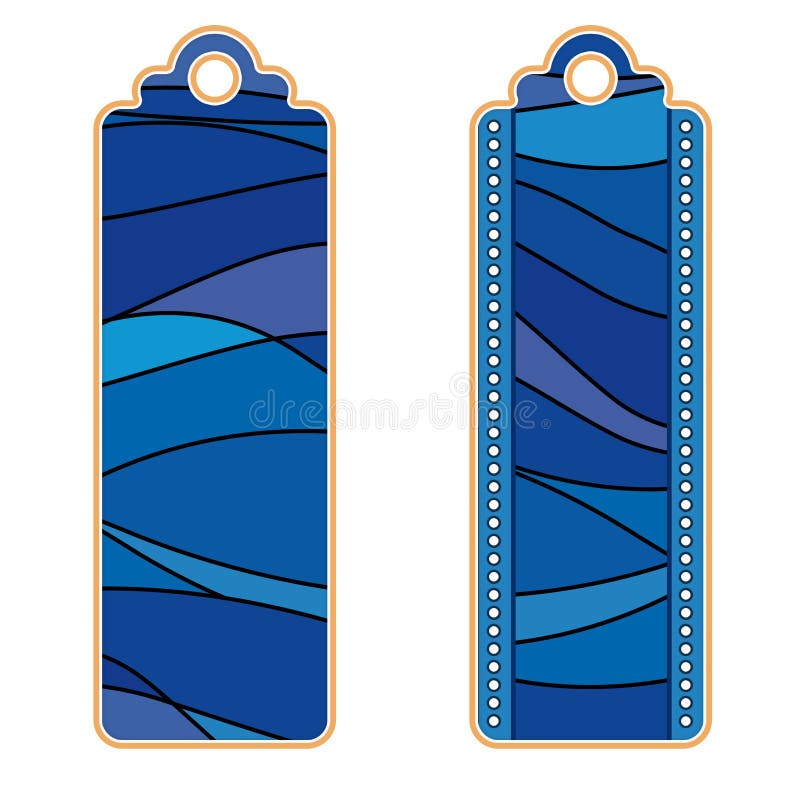 Beautiful Blue and Orange Tags or Labels Stock Illustration ...