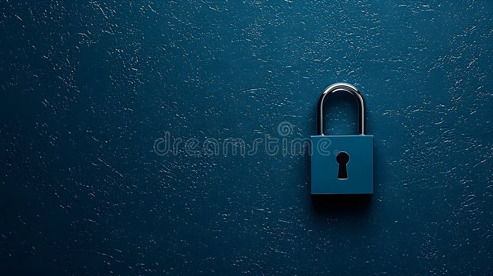 A Beautiful Blue Padlock Symbolizing Security and Protection in a ...