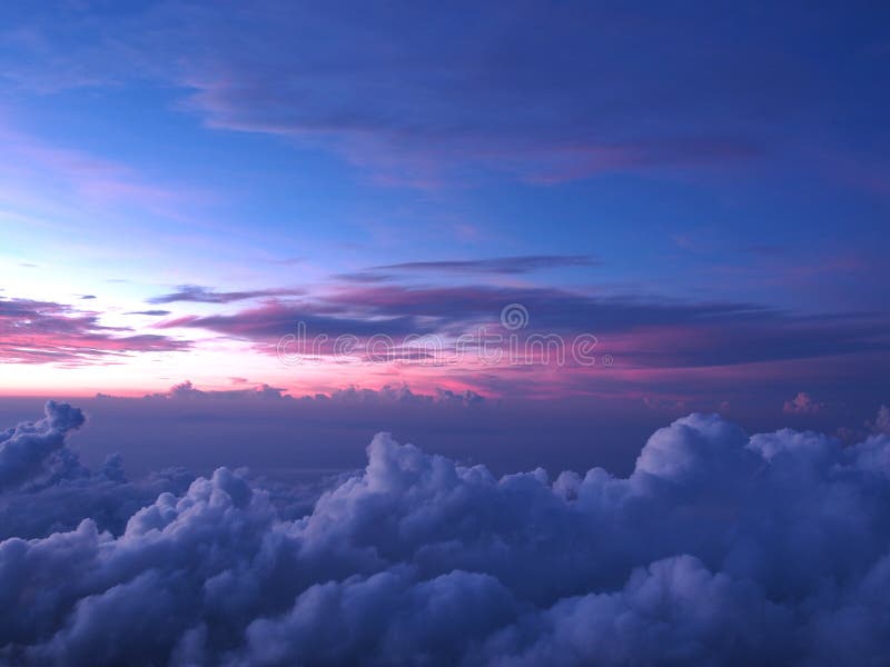 Beautiful Blue Pink Sky stock photo. Image of panorama - 57706120