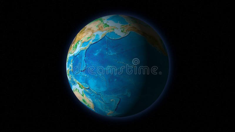 Beautiful Blue Planet Earth Rotates in Stellar Black Space, Video, 4K ...