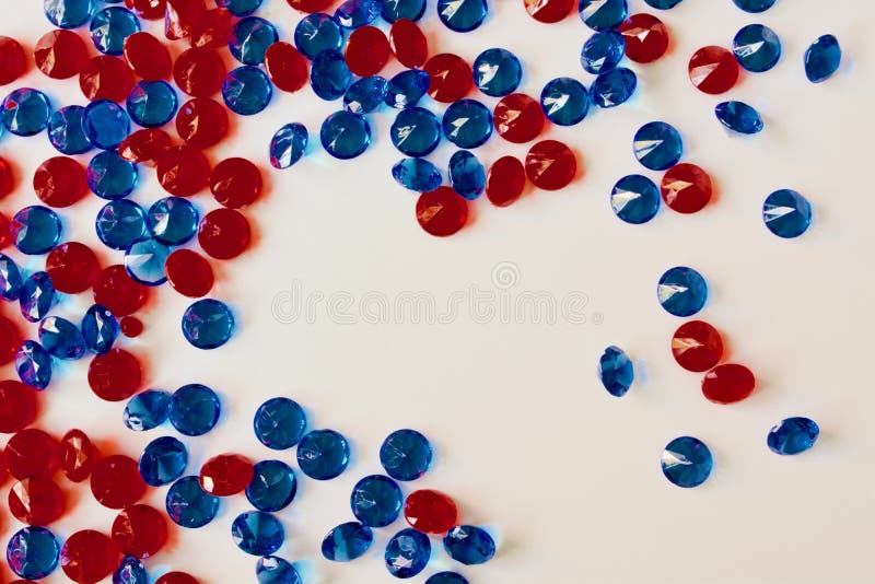 Beautiful Blue and Red Diamonds Stock Image - Image of plastic, heart ...