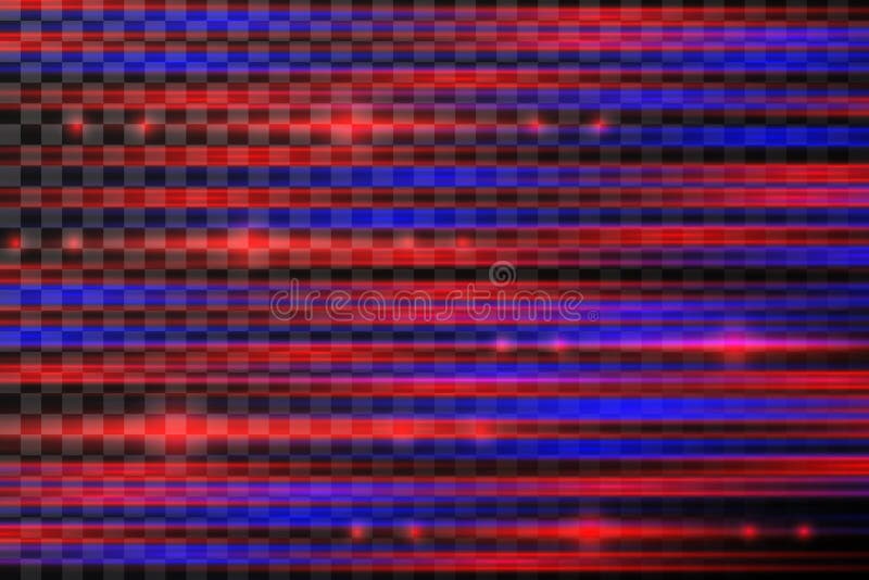 Beautiful Blue-red Neon Glowing Flash Effects, Lines and Rays Isolated ...