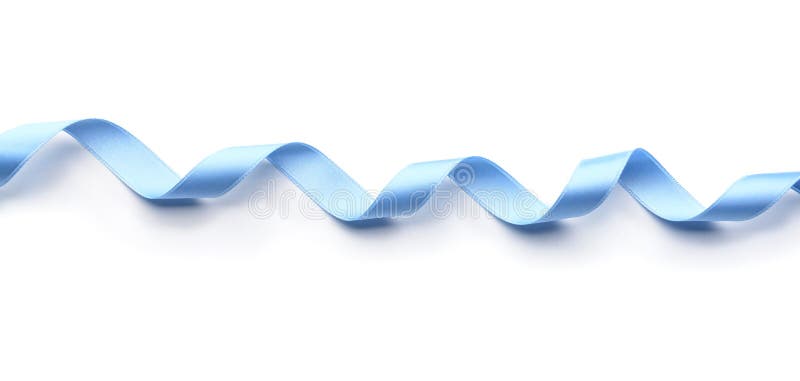 Beautiful Blue Ribbon on White Background Stock Image - Image of ...