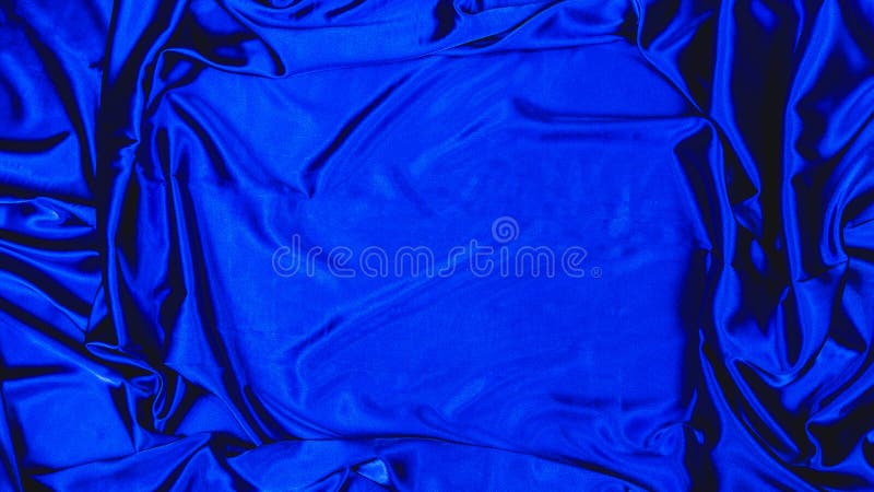 Beautiful Blue Satin Fabric for Drapery Abstract Background Stock Photo ...