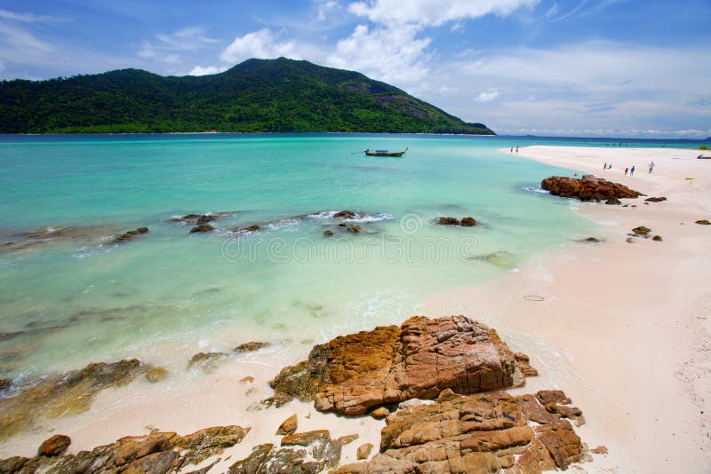 Beautiful Blue Sea and Sand Stock Image - Image of peace, romance: 25363473