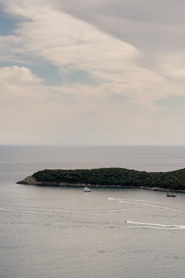 Beautiful Blue Seascape with Boats Stock Image - Image of seascape ...
