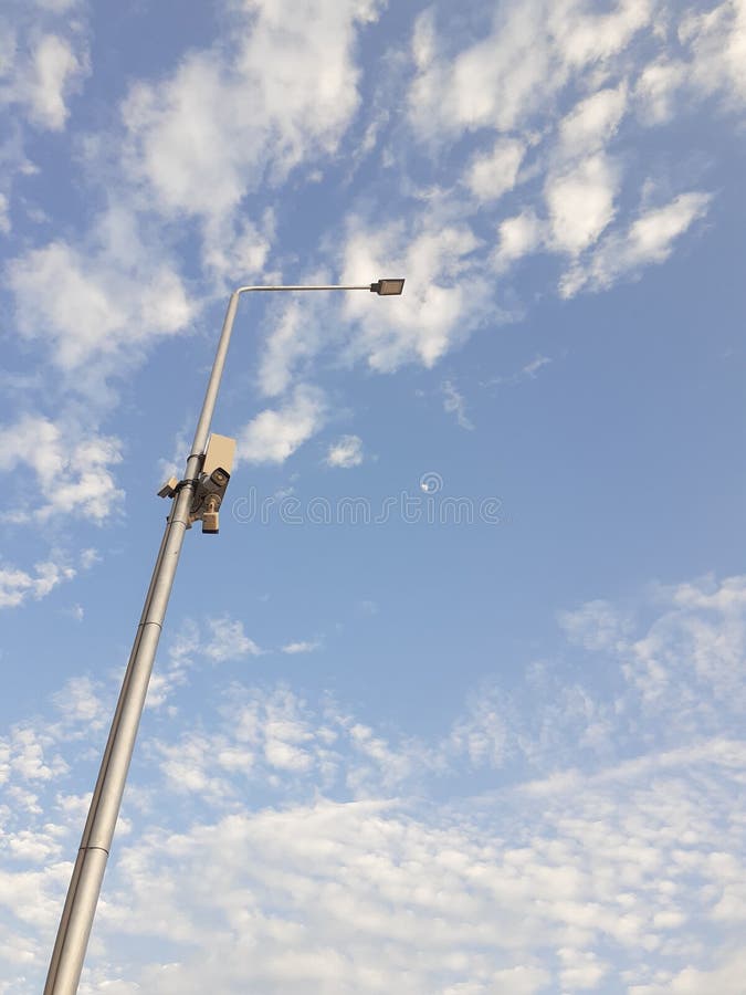 Beautiful Blue Sky at 8am stock photo. Image of blue - 261660366