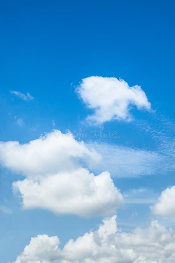 Blue Sky and Cloud As Background Texture in Vertical Frame Stock Image ...