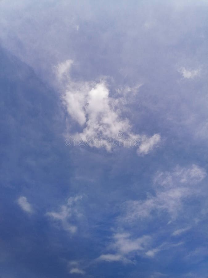 Beautiful Blue Sky with Beautiful White Patterns Stock Photo - Image of ...