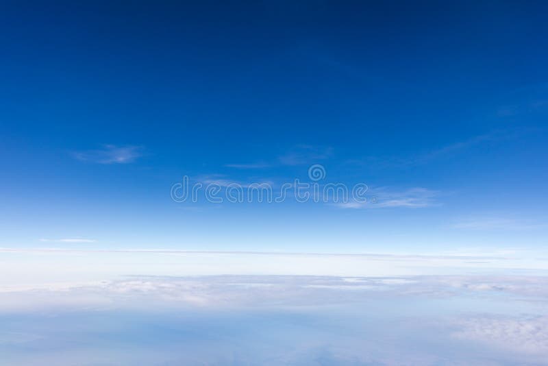 Beautiful Blue Sky and Cloud View from Airplane. Stock Image - Image of ...