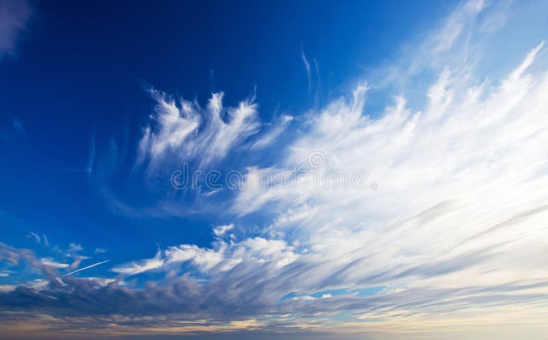 Beautiful Blue Sky with Clouds Stock Photo - Image of shine, sunny ...