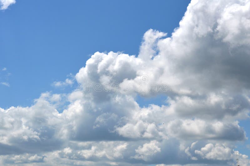 Beautiful Blue Sky with Clouds Stock Photo - Image of atmosphere, high ...