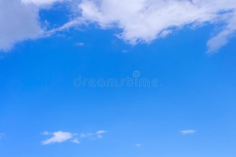 Beautiful Blue Sky with Clouds on Bright Sunny Day Stock Photo - Image ...