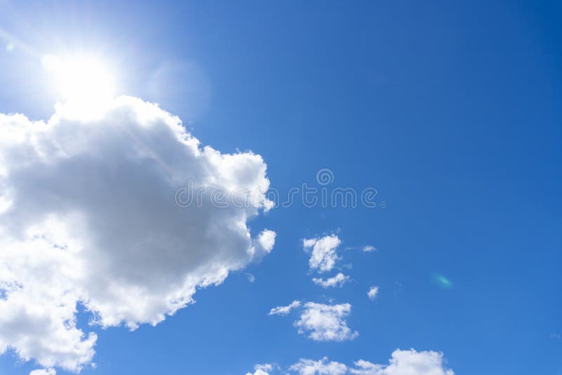 Beautiful Blue Sky with Clouds in Clear Sunny Weather Stock Photo ...